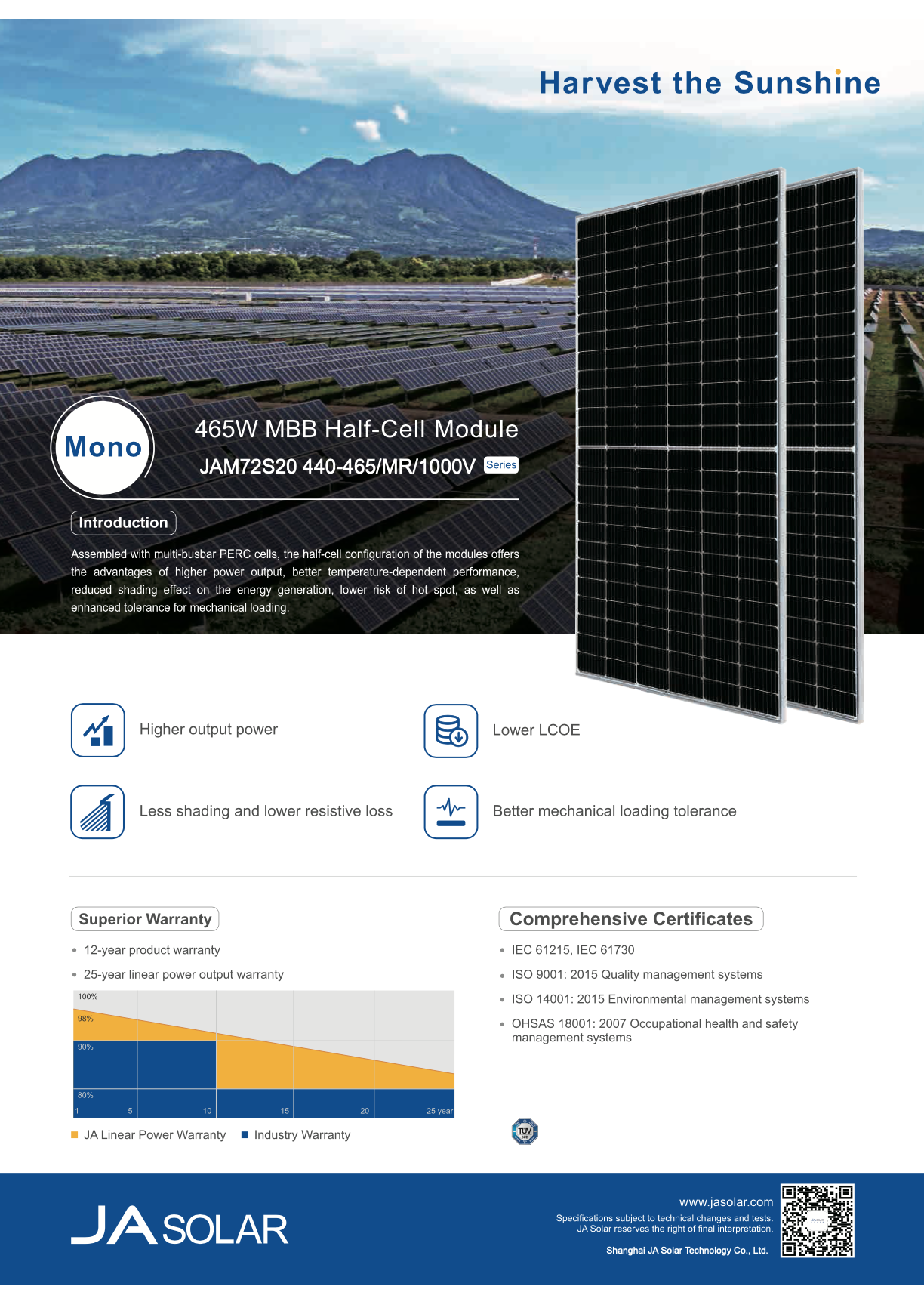 Solarmodul JA Solar 465 JAM72S20/MR BF | Guter Preis | Online-Shop ...